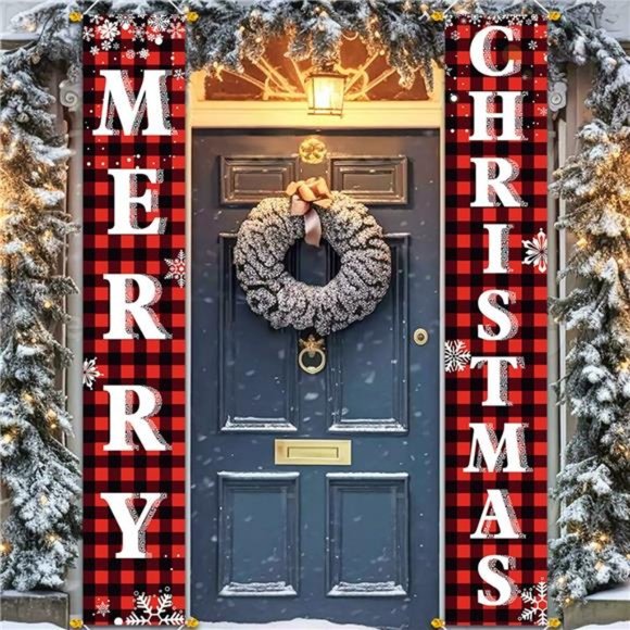 Accents | Christmas Decorations Merry Christmas Banner Hanging Front ...
